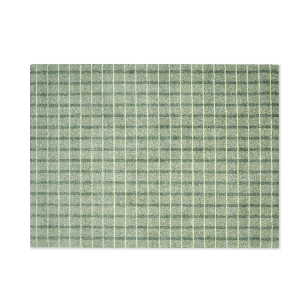Heymat Grid Scandinavian Floor Mat - Matcha Lemon