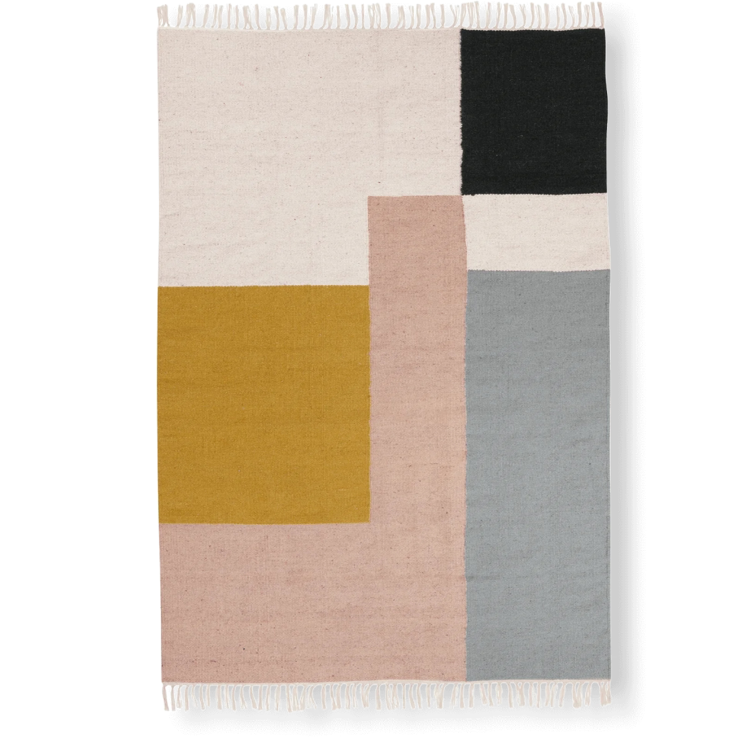Ferm Living Kelim Rug - Squares - Batten Home