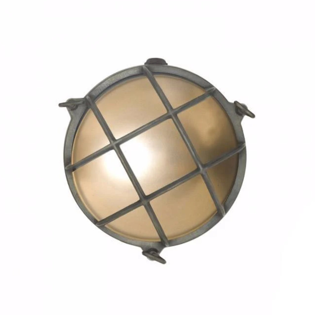 Original BTC Brass Bulkhead Outdoor Wall Sconce - Batten Home