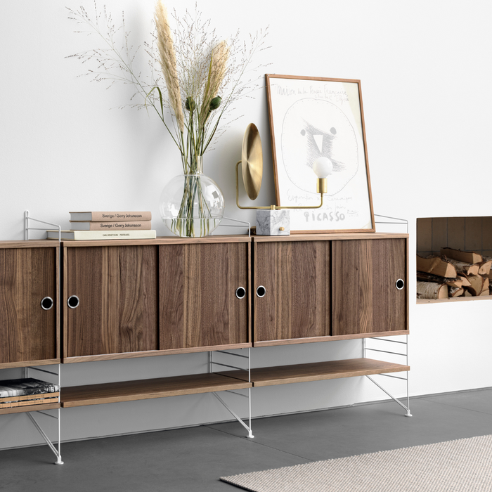 String Furniture - Cabinet with Sliding Doors - Batten Home