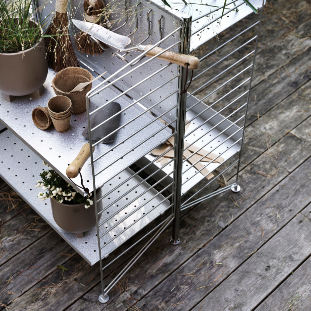 String Furniture - String Freestanding Shelf - Galvanized Back Panel