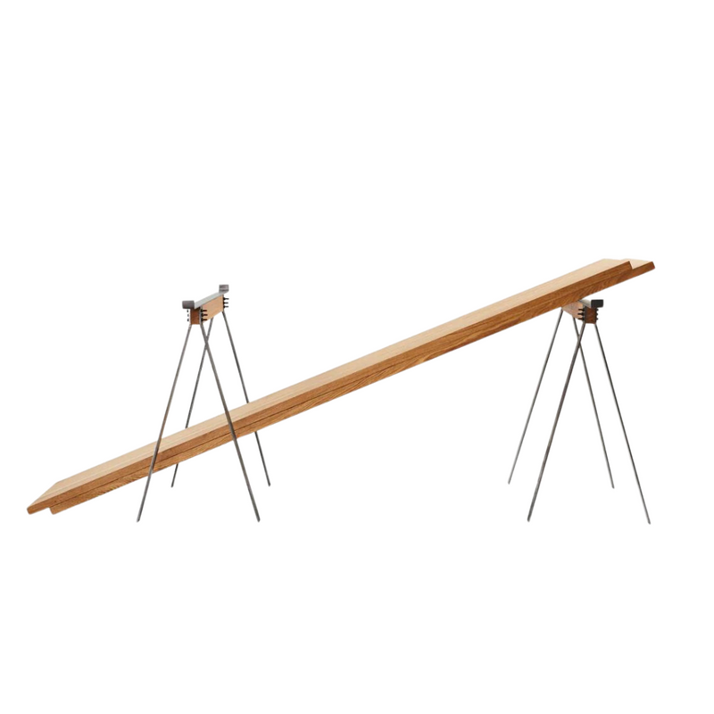 Frama Trestle Table - Blackened Steel/Oak Planks