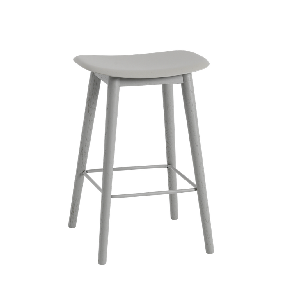 MUUTO Fiber Counter Stool - Wood Base - Batten Home