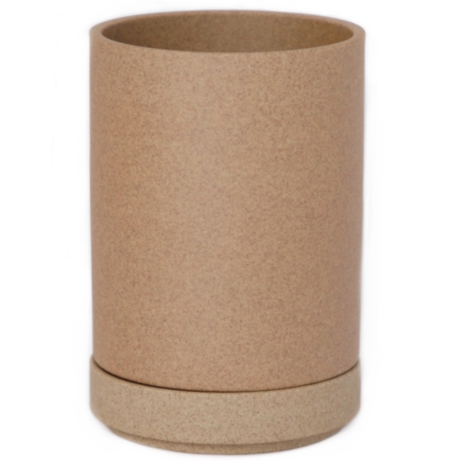 Hasami Porcelain Small Planter and Saucer Set in Natural - Batten Home